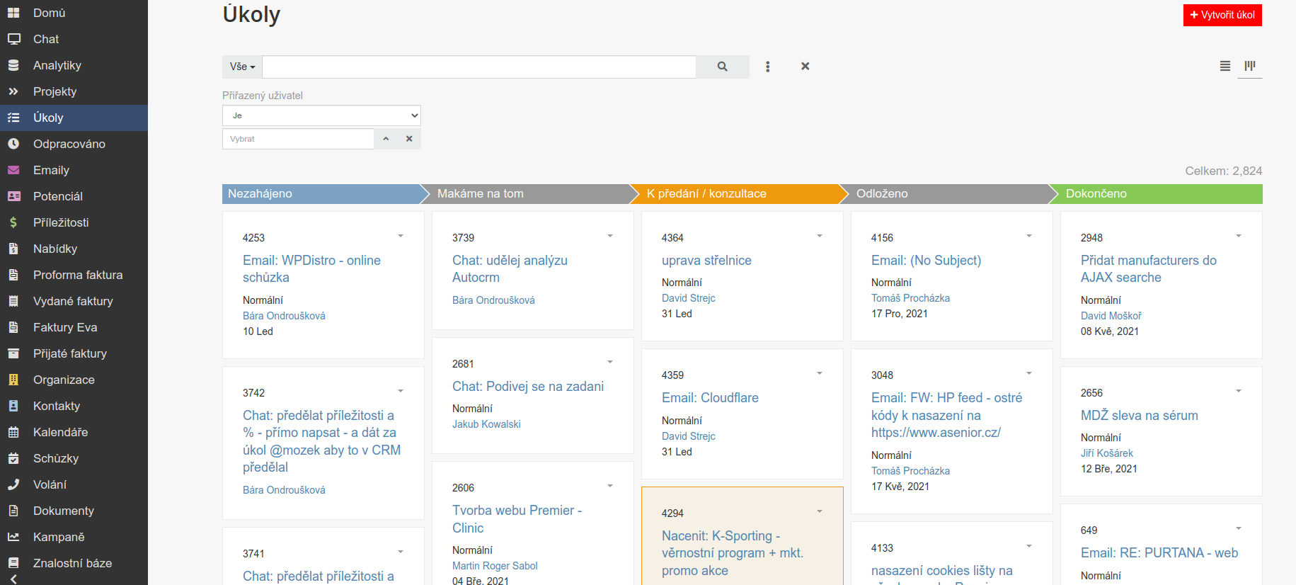 Kanban board - AutoCRM